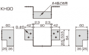 【梁受け金物（梁・大引き・根太）】クリ梁受け金物 KH 105/90/45 | 製品案内 | 株式会社栗山百造 建築金物・耐震金物・金属製品の ...